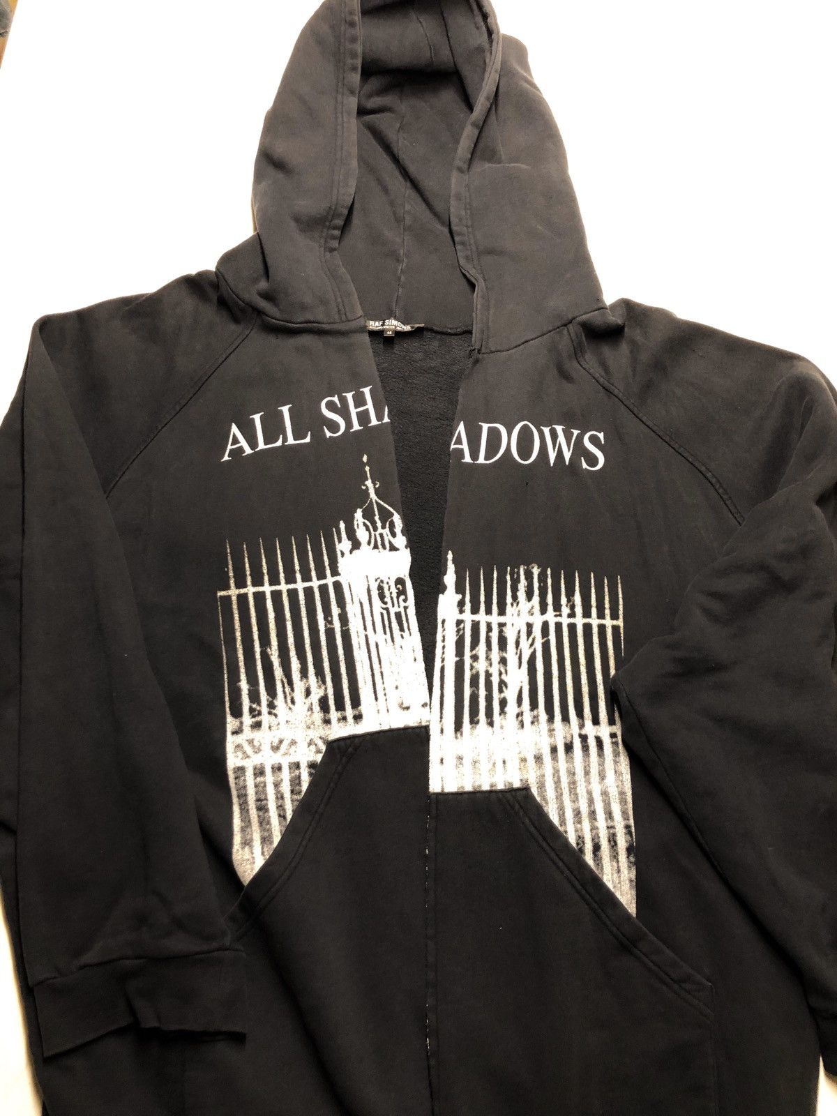 Raf Simons All Shadows AW oversized hooded sweatshirt | Grailed