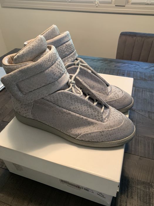 Maison Margiela Reflective python future high top | Grailed
