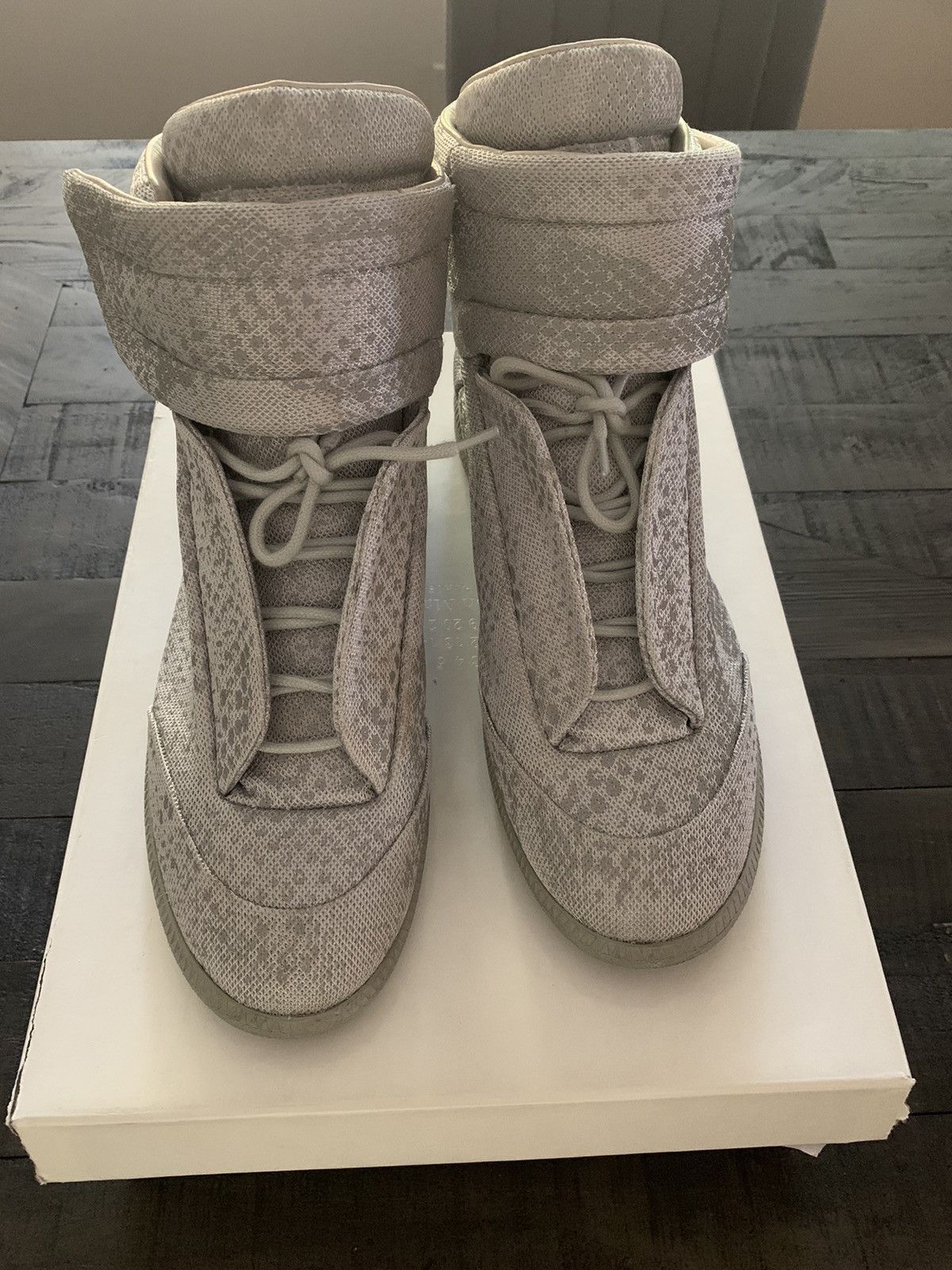 Maison Margiela Reflective python future high top | Grailed