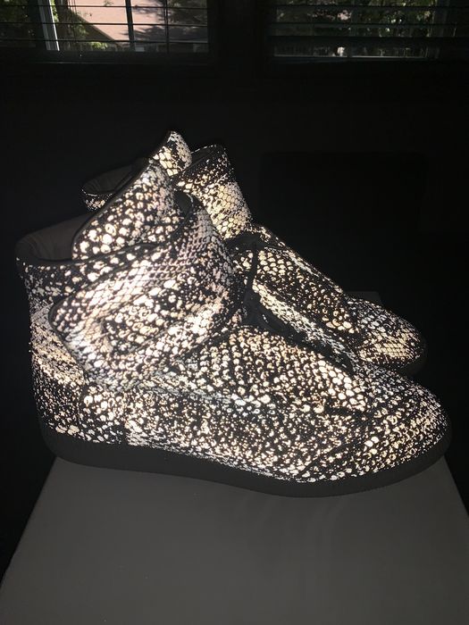 Maison Margiela Reflective python future high top | Grailed