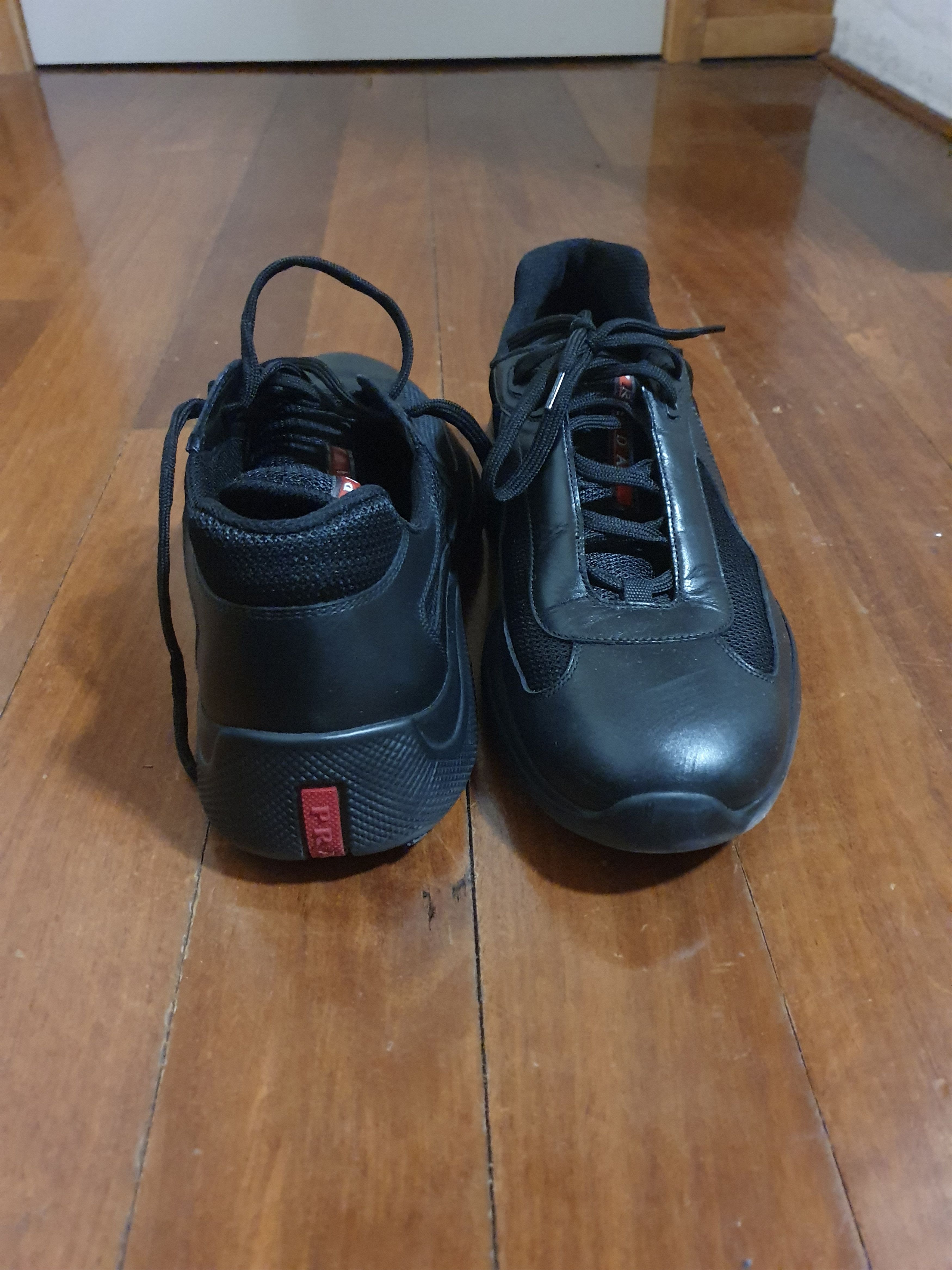 Prada prada red stripe shoe | Grailed