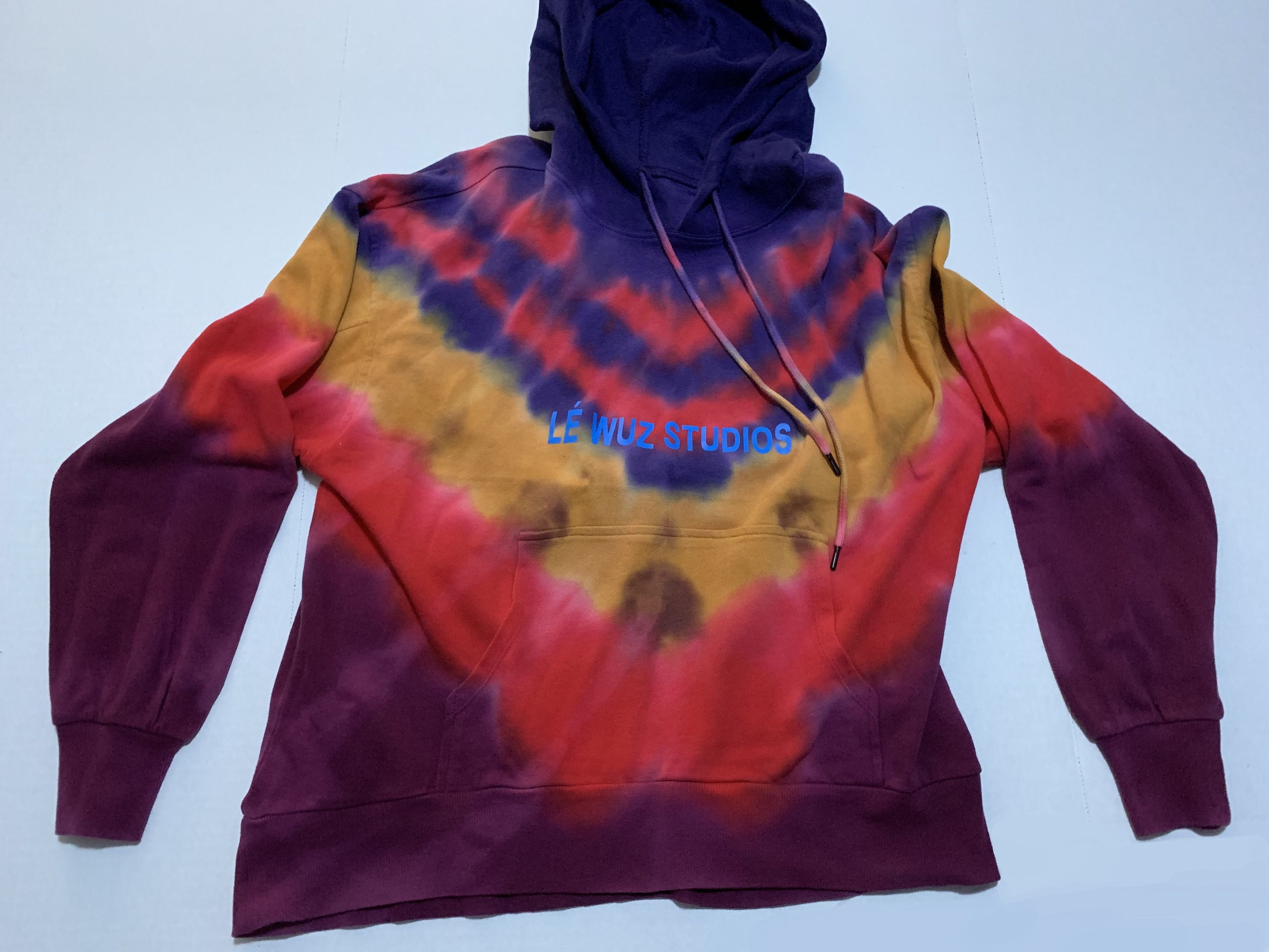 Streetwear Lé Wuz Studios HUBBA Dyed Hoodie Large | Grailed
