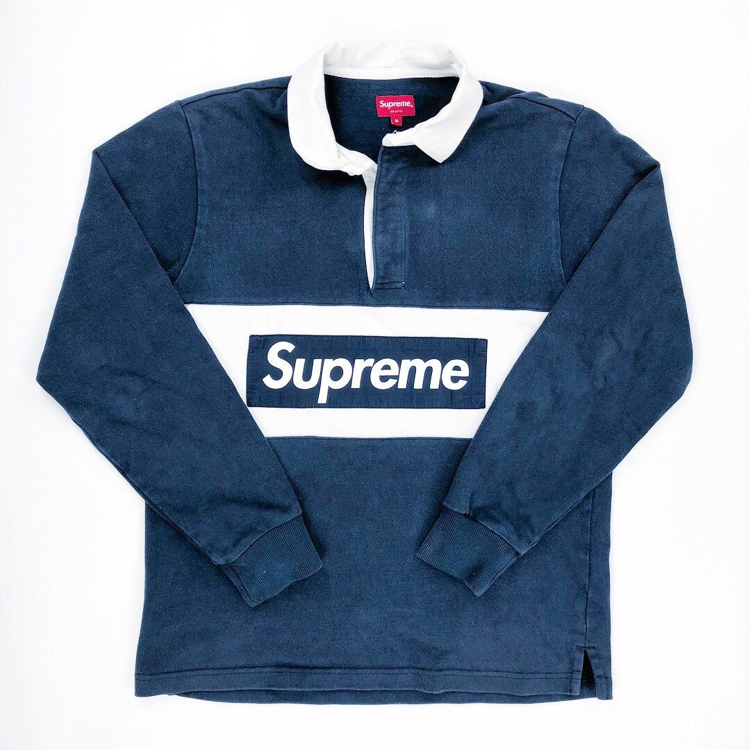 Supreme ⚠️FINAL DROP⚠️ Supreme Box Logo Rugby Long Sleeve Shirt | Grailed