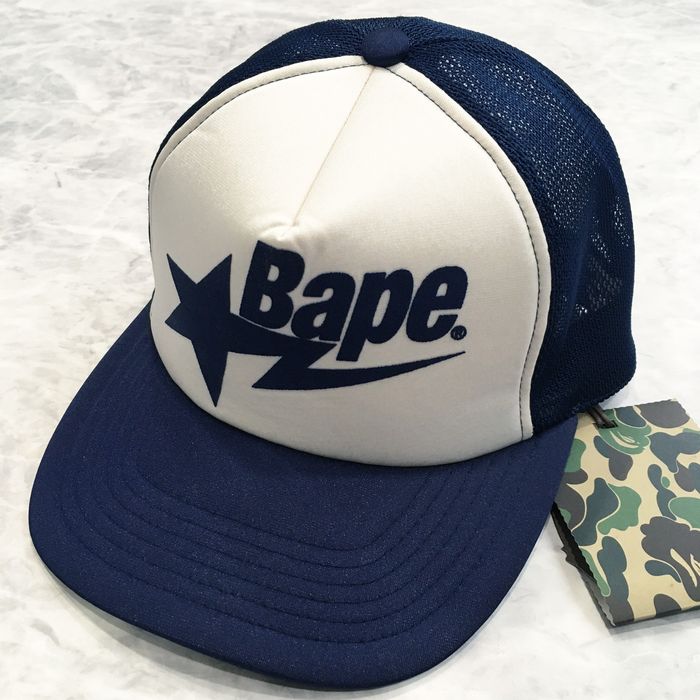 Bape BAPE A BATHING APE BAPESTA mesh cap trucker hat | Grailed