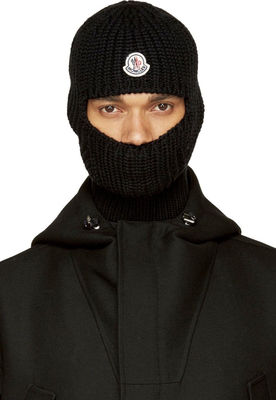 Moncler Moncler Black Wool Classic Balaclava Mask | Grailed