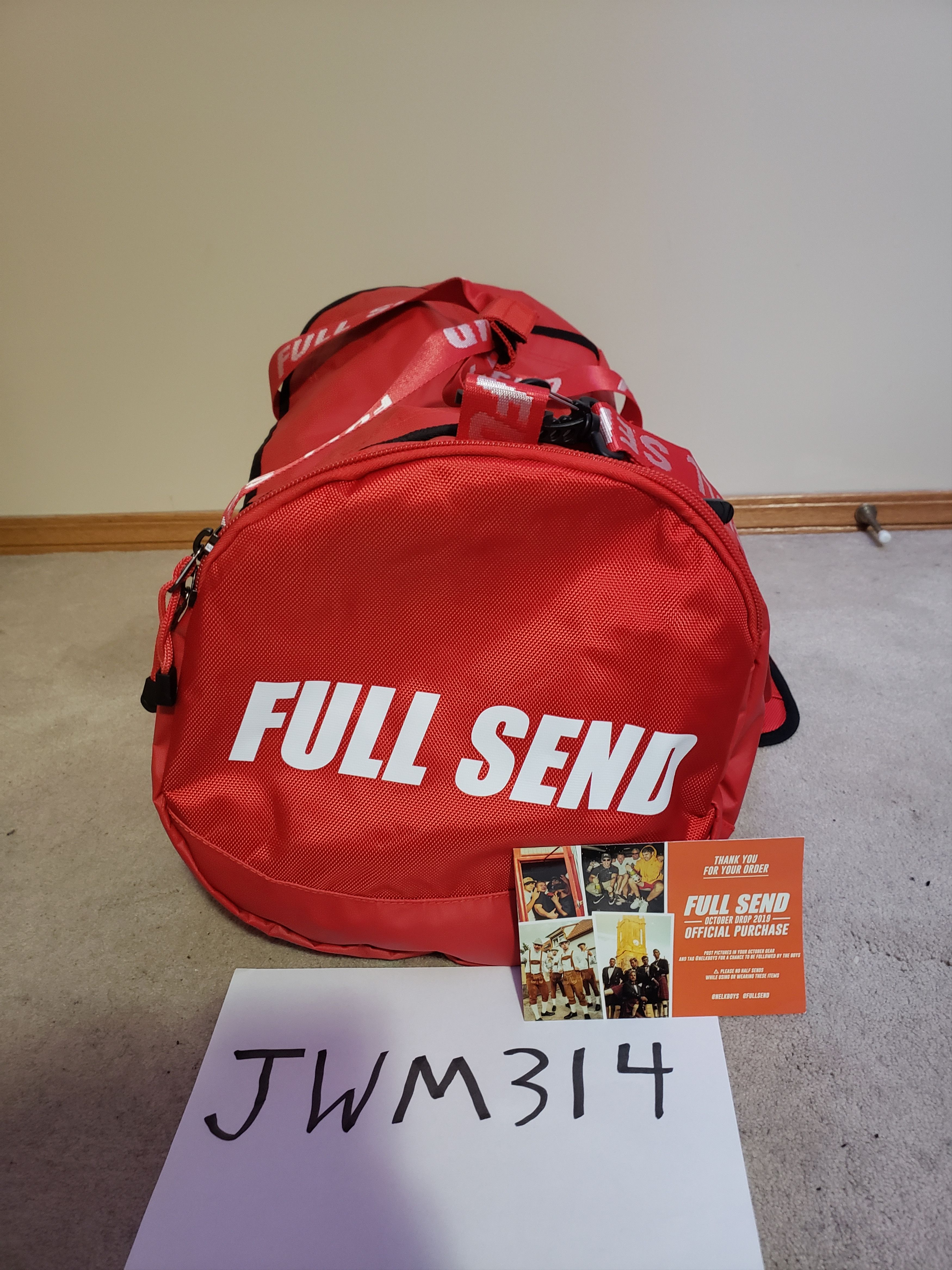 Full Send by Nelk Boys Red FULLSEND Duffle | Grailed