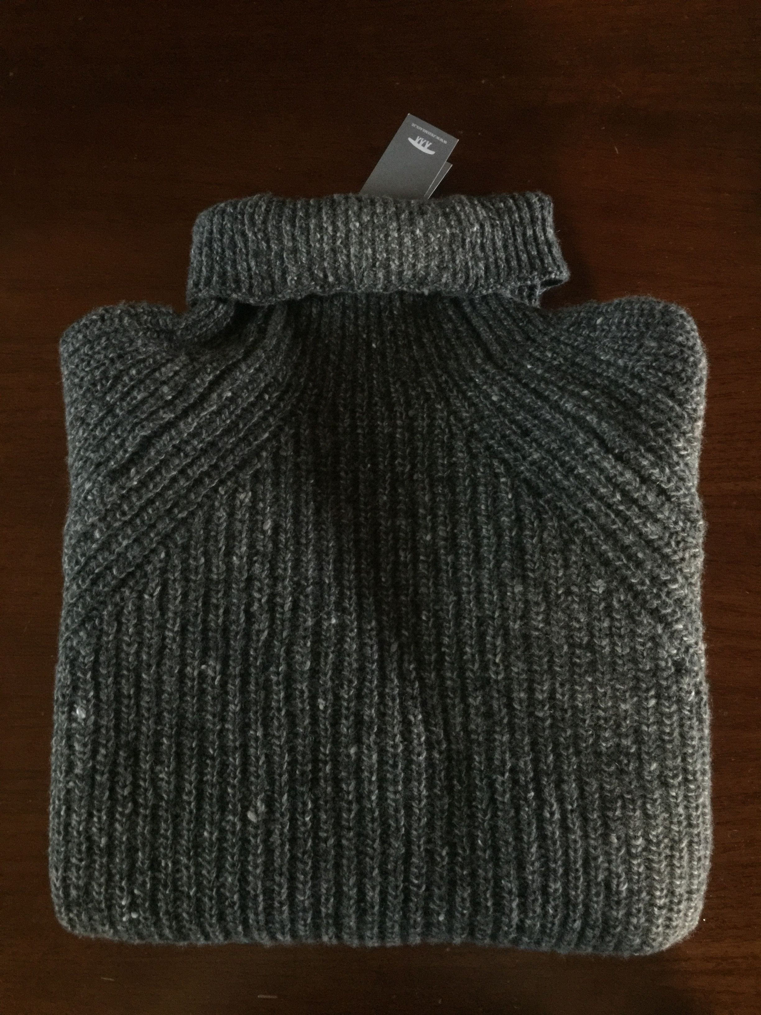Inis Meain Inis mean boatbuilder merino cashmere knitwear in grey (M ...