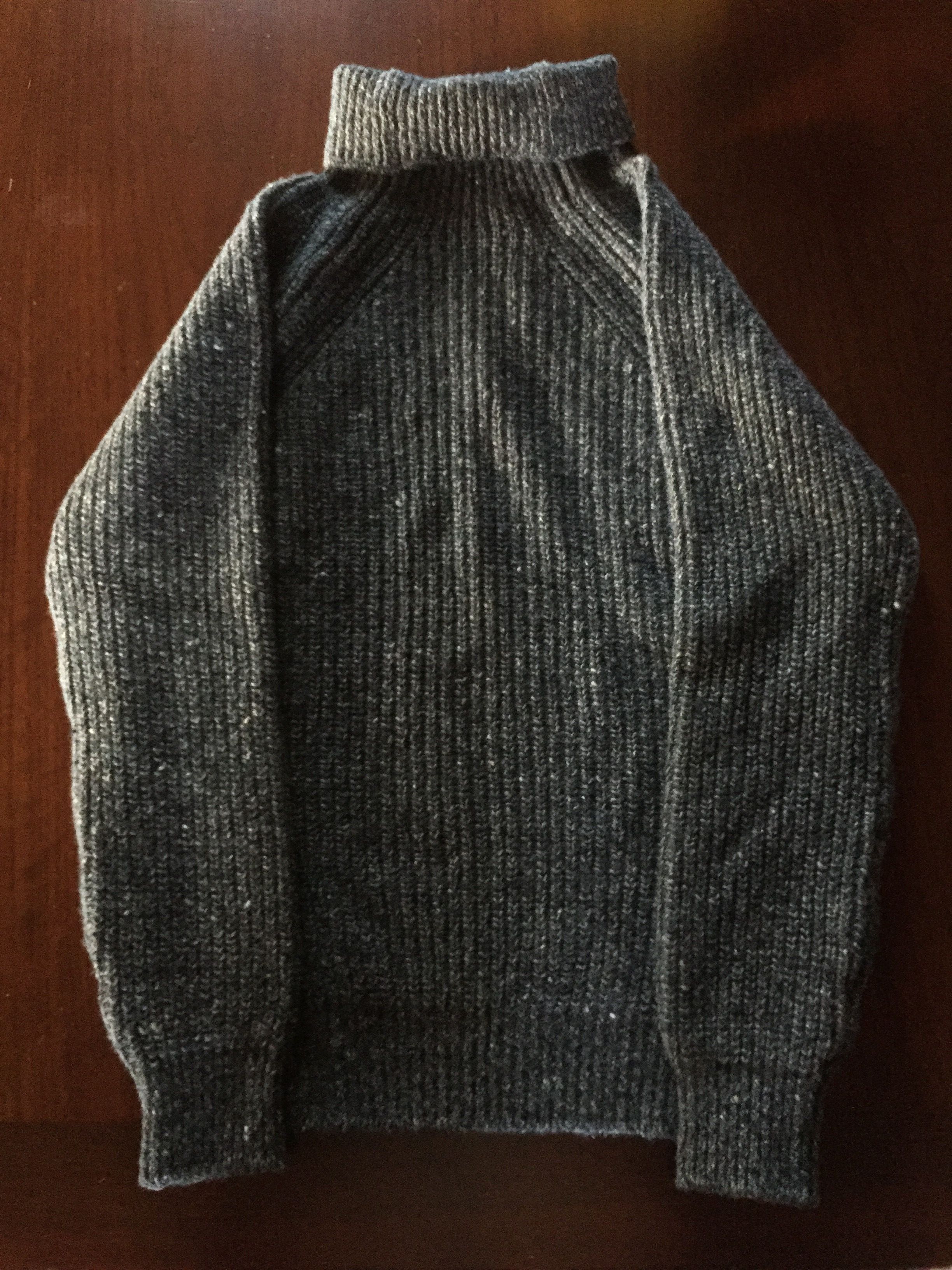 Inis Meain Inis mean boatbuilder merino cashmere knitwear in grey (M ...