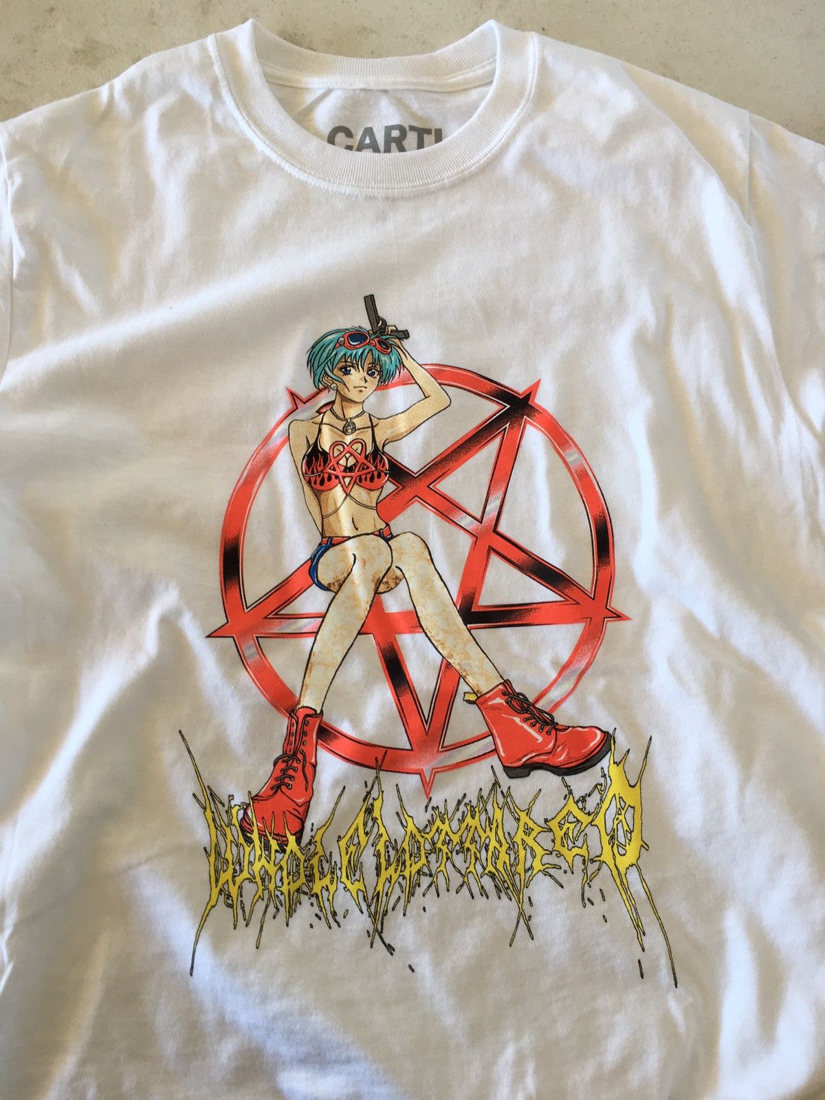 Playboi Carti Playboi Carti Whole Lotta Red pentagram tee | Grailed