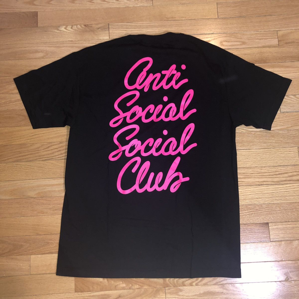 Anti Social Social Club Antisocial social club Tee hot pink script ...
