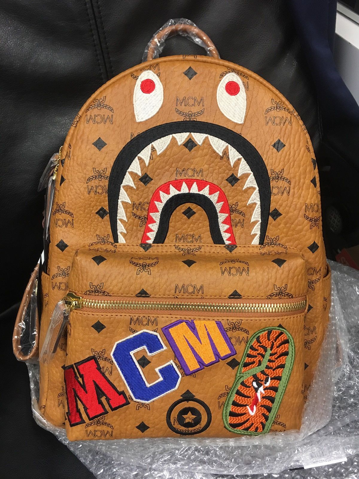 Bape × MCM MCM x BAPE collab Backpack | Grailed