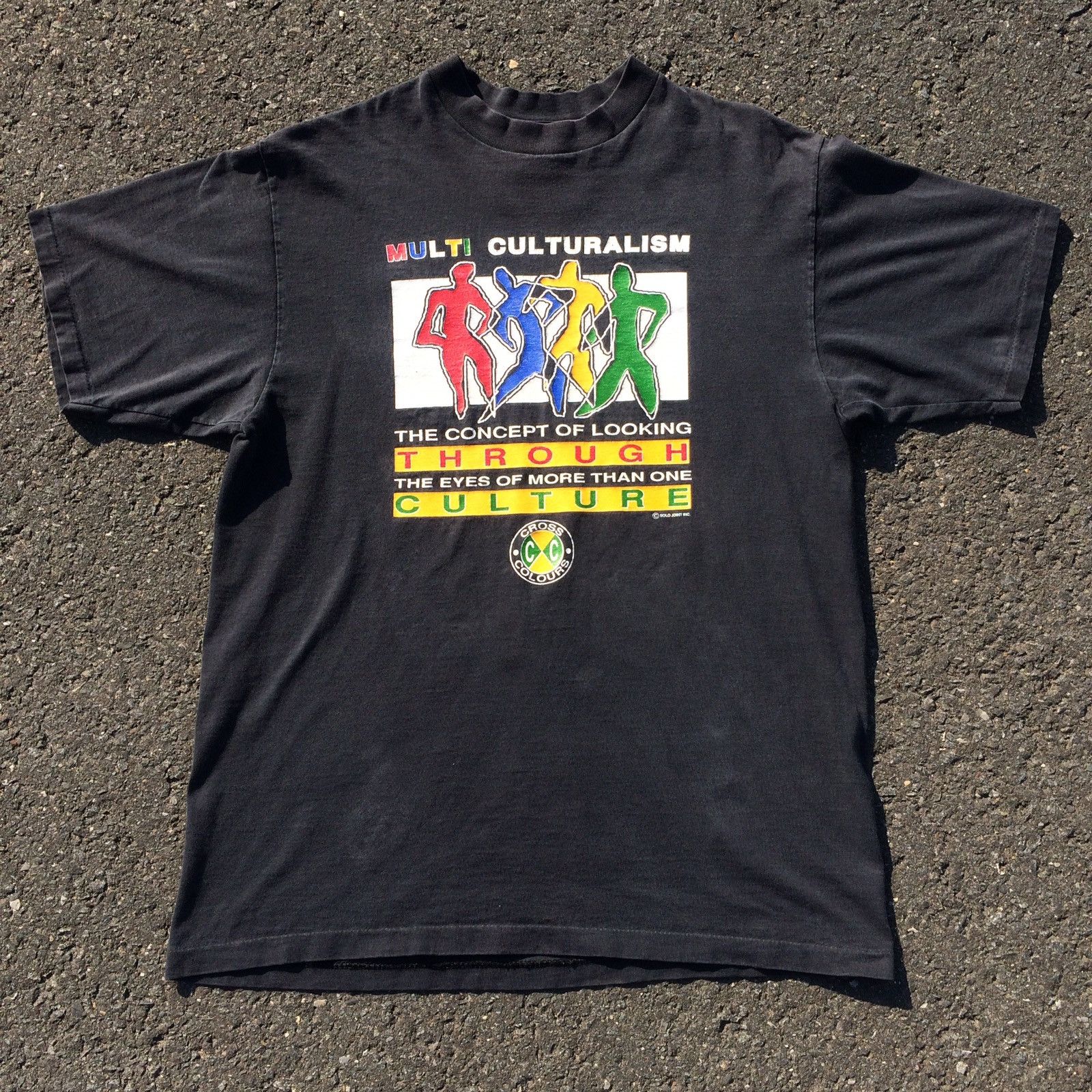 Vintage 90's Cross Colours "Multiculturalism" T-Shirt | Grailed