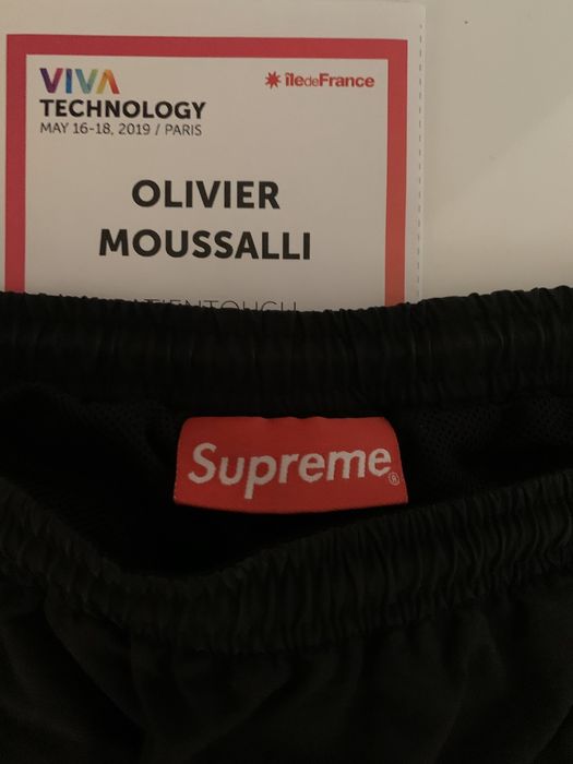 Supreme Supreme Split Logo Swim Shorts | Grailed