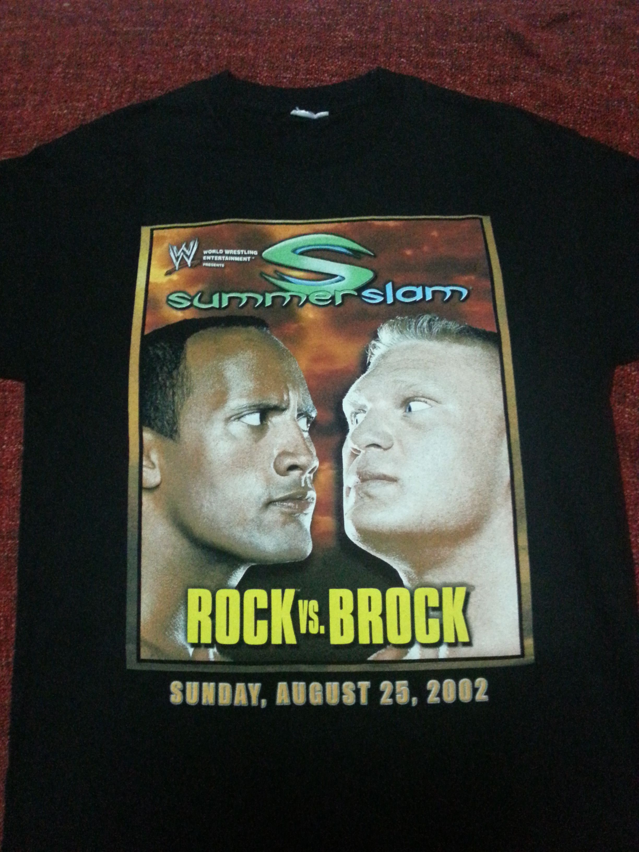 Vintage × WWE Vintage Y2K Summerslam promo tshirt The Rock vs Brock ...