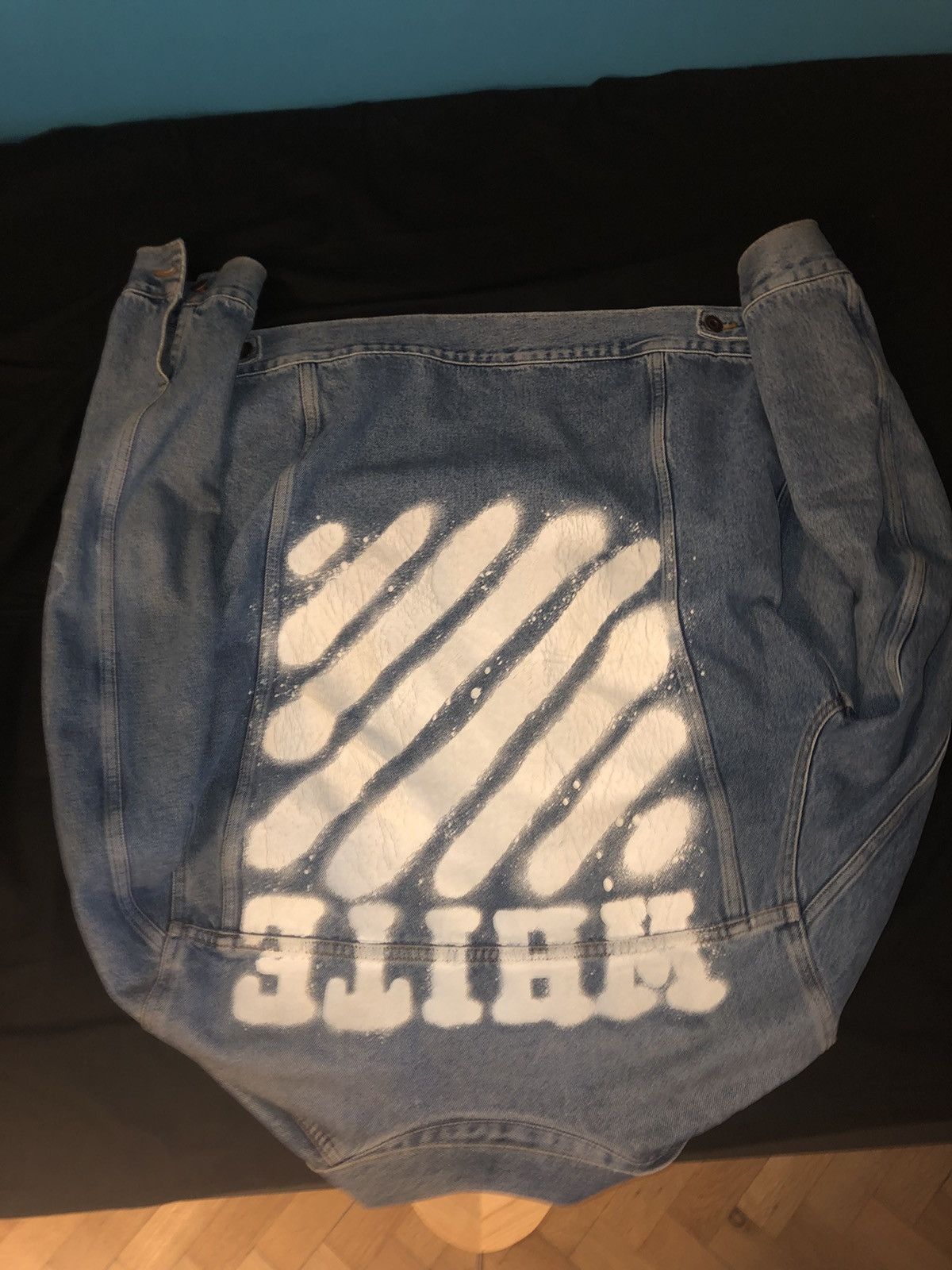 Off-White OFF WHITE SPRAY DENIM JACKET | Grailed