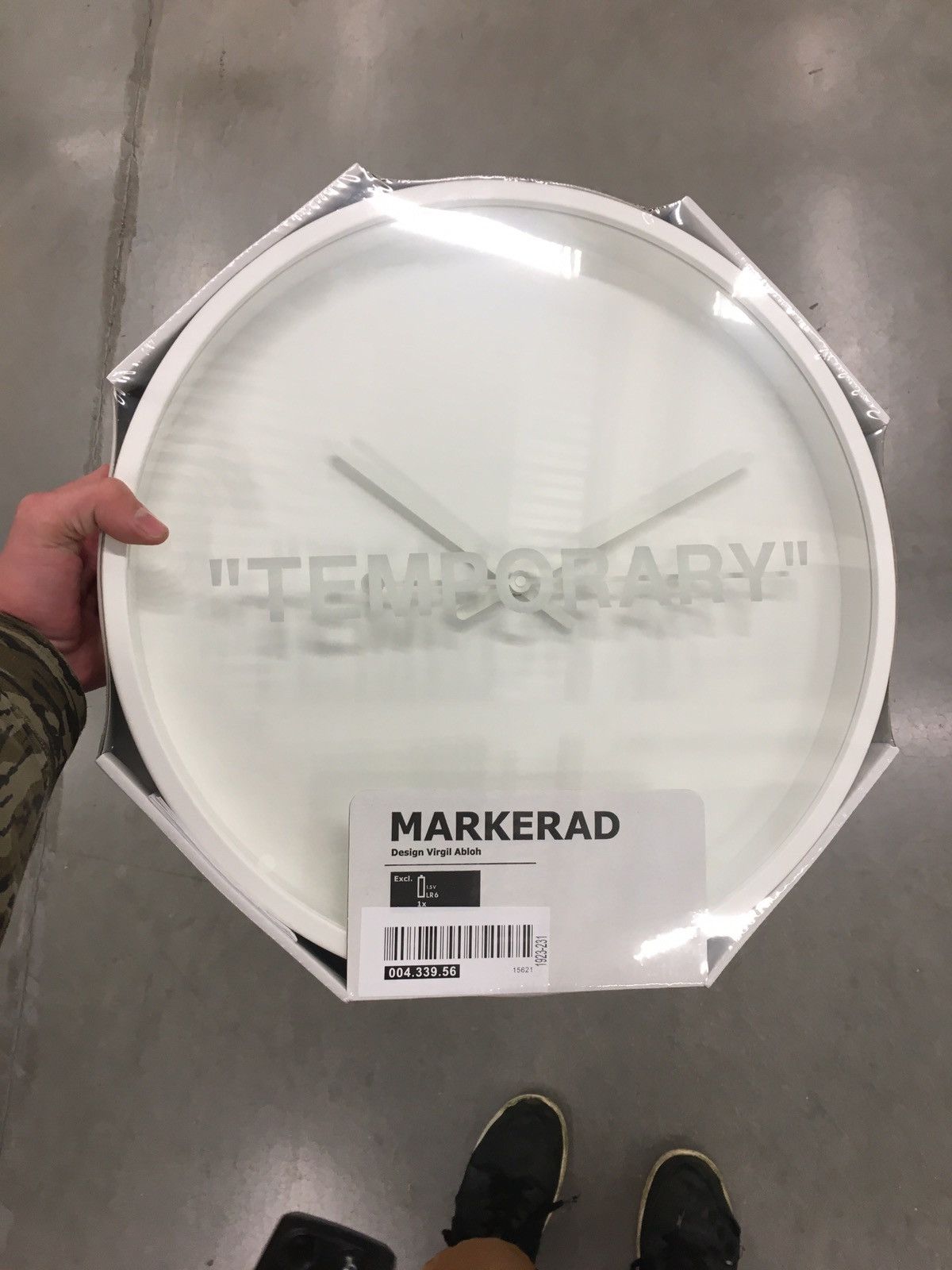 Ikea × Off-White Ikea x Virgil Abloh “TEMPORARY” Clock | Grailed