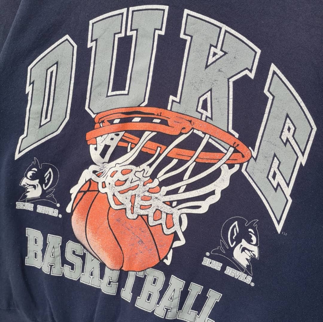 Vintage Vintage 90's Duke Basketball Blue Devils NBA Team Big Logo ...