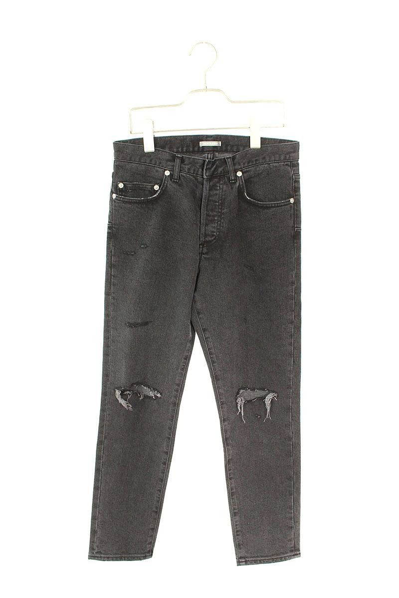 Dior Denims Black Knee Crash Wash Damage Processing | Grailed