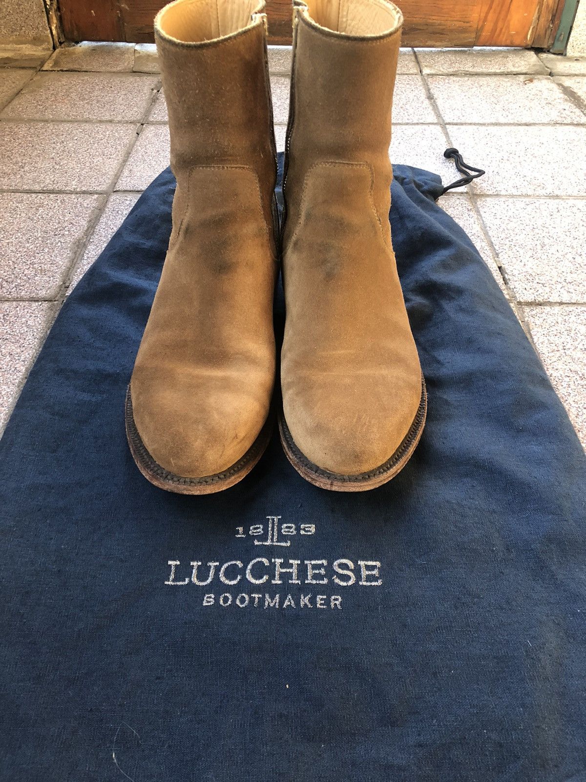 Lucchese Jonah Roper Boot Espresso Suede | Grailed