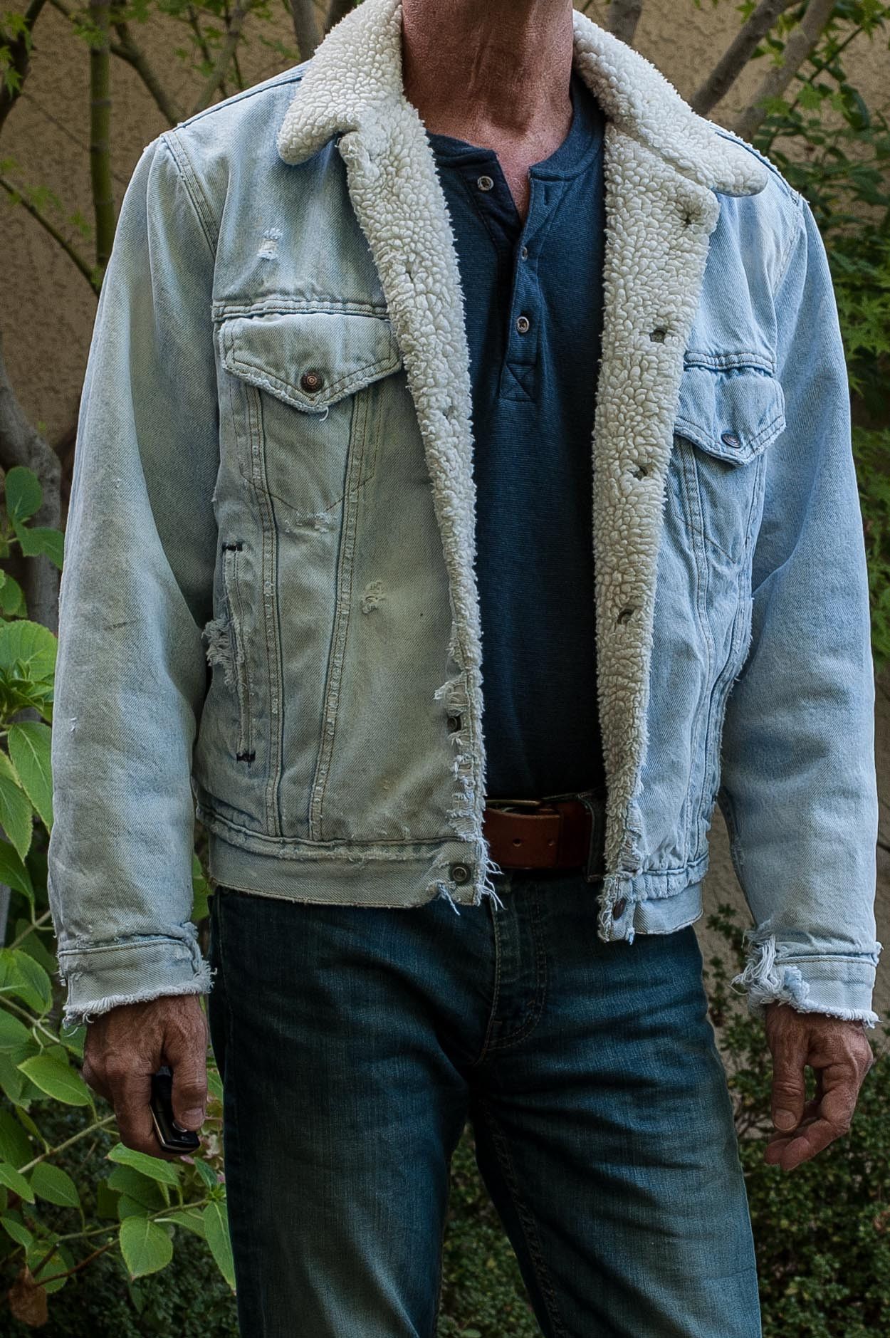 Levi's Vintage Levis Distressed Sherpa Fleece Lined Distressed Jean ...