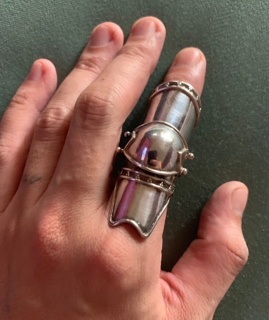 Vintage Vintage silver Armour ring sz 9 similar to Rick Owens | Grailed