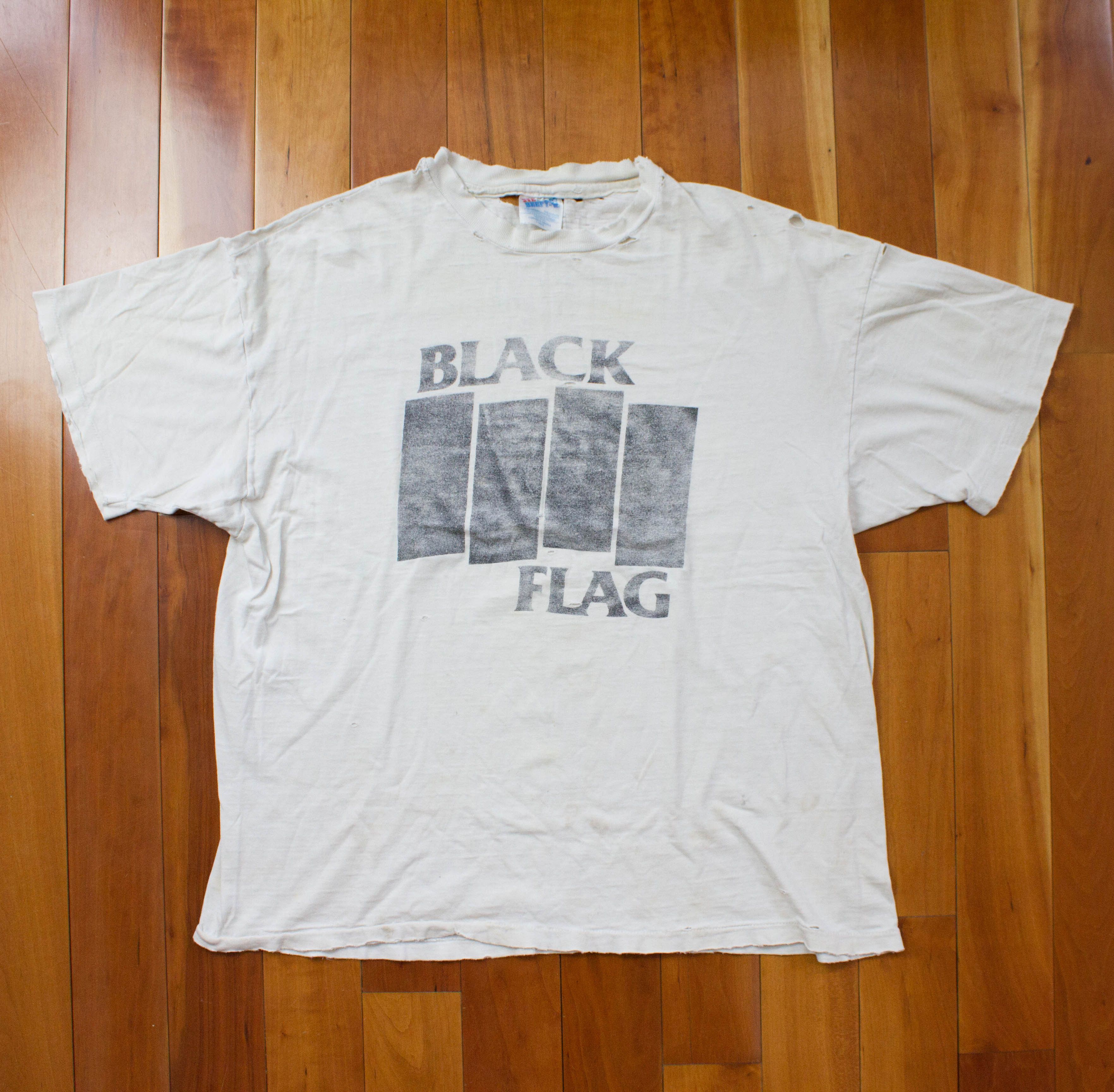 Hanes × Vintage VINTAGE BLACK FLAG TEE HANES BEEFY TEE SZ XL VERY RARE ...