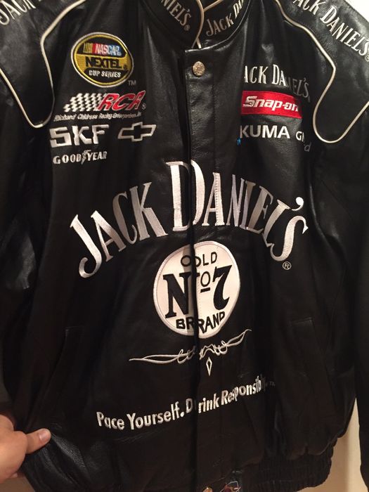 Jack Daniels Jack Daniels leather racing jacket WITH TAG | Grailed