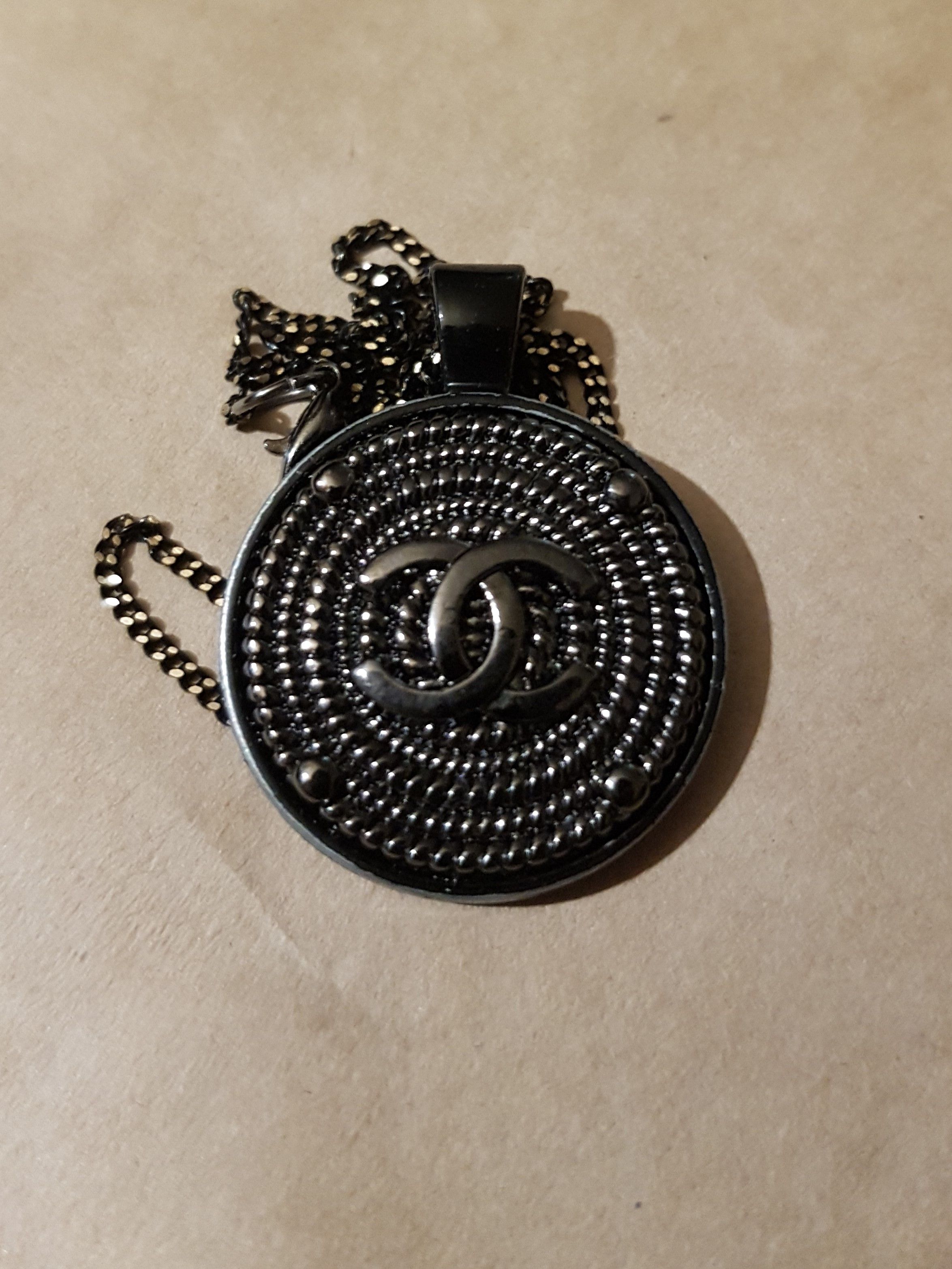 Chanel × Jewelry × Vintage Authentic Chanel Button Made into Pendant ...