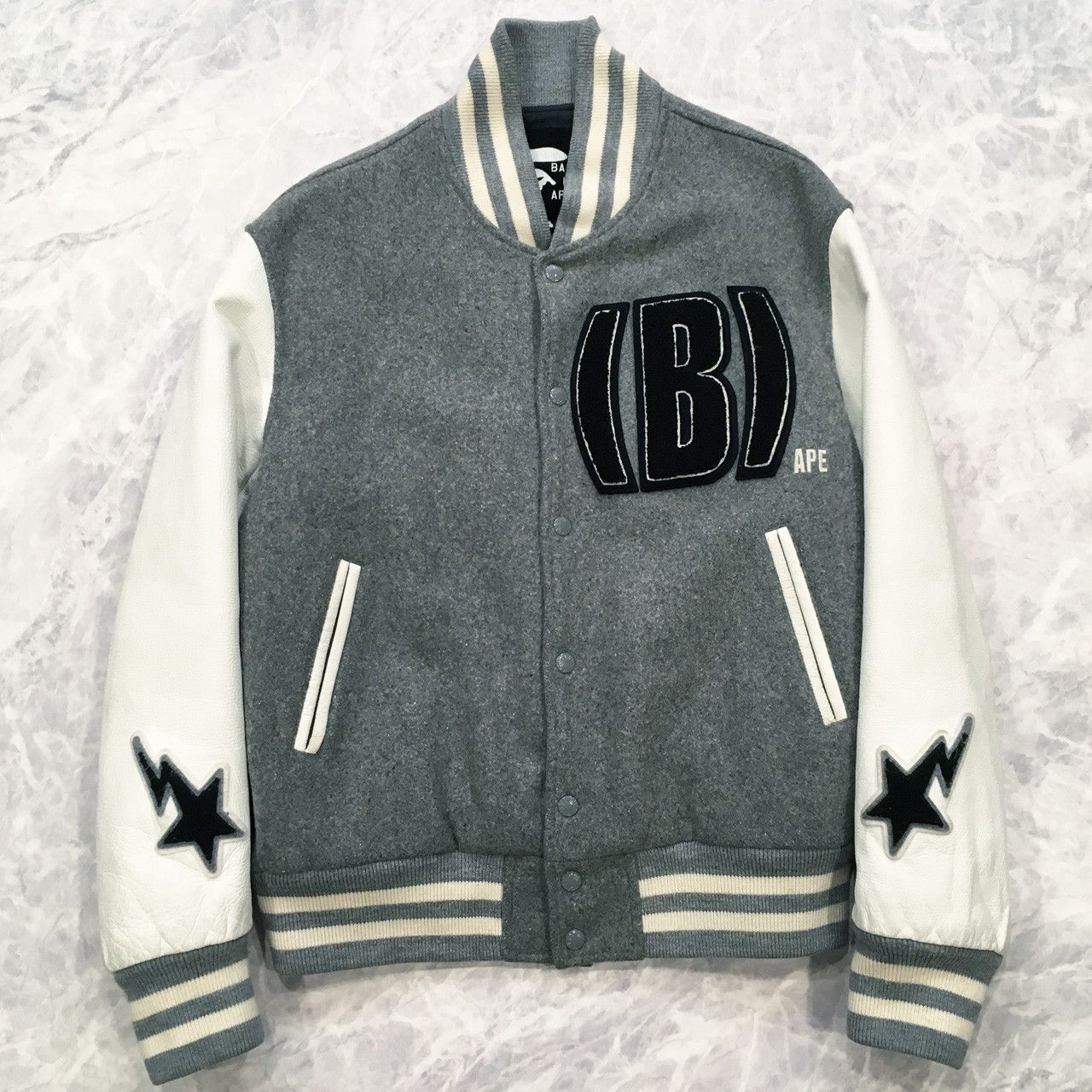 Bape Bape A Bathing Ape BABY MILO BAPESTA VARSITY JACKET | Grailed