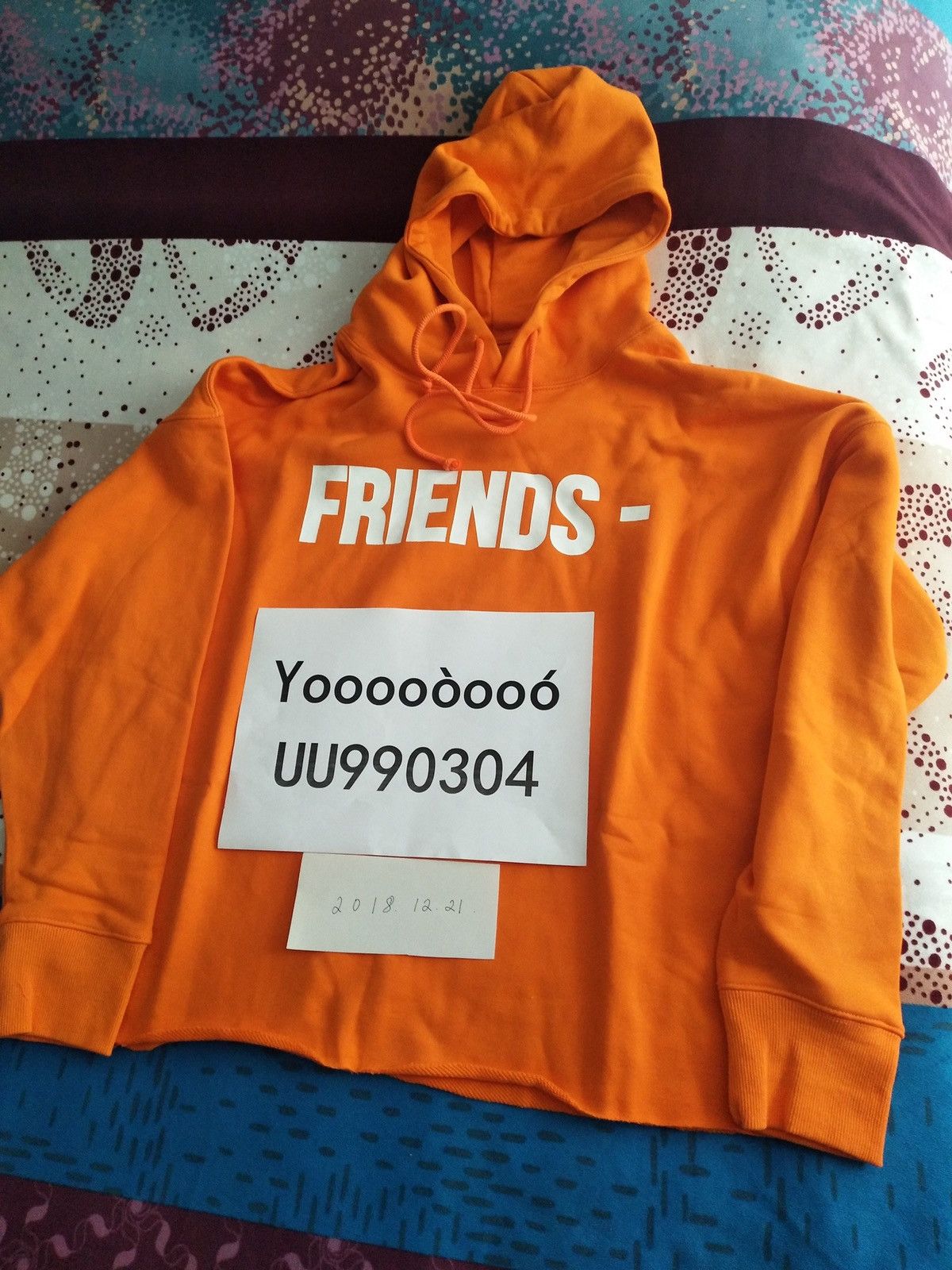 Vlone brand new Friends orange hoodie | Grailed