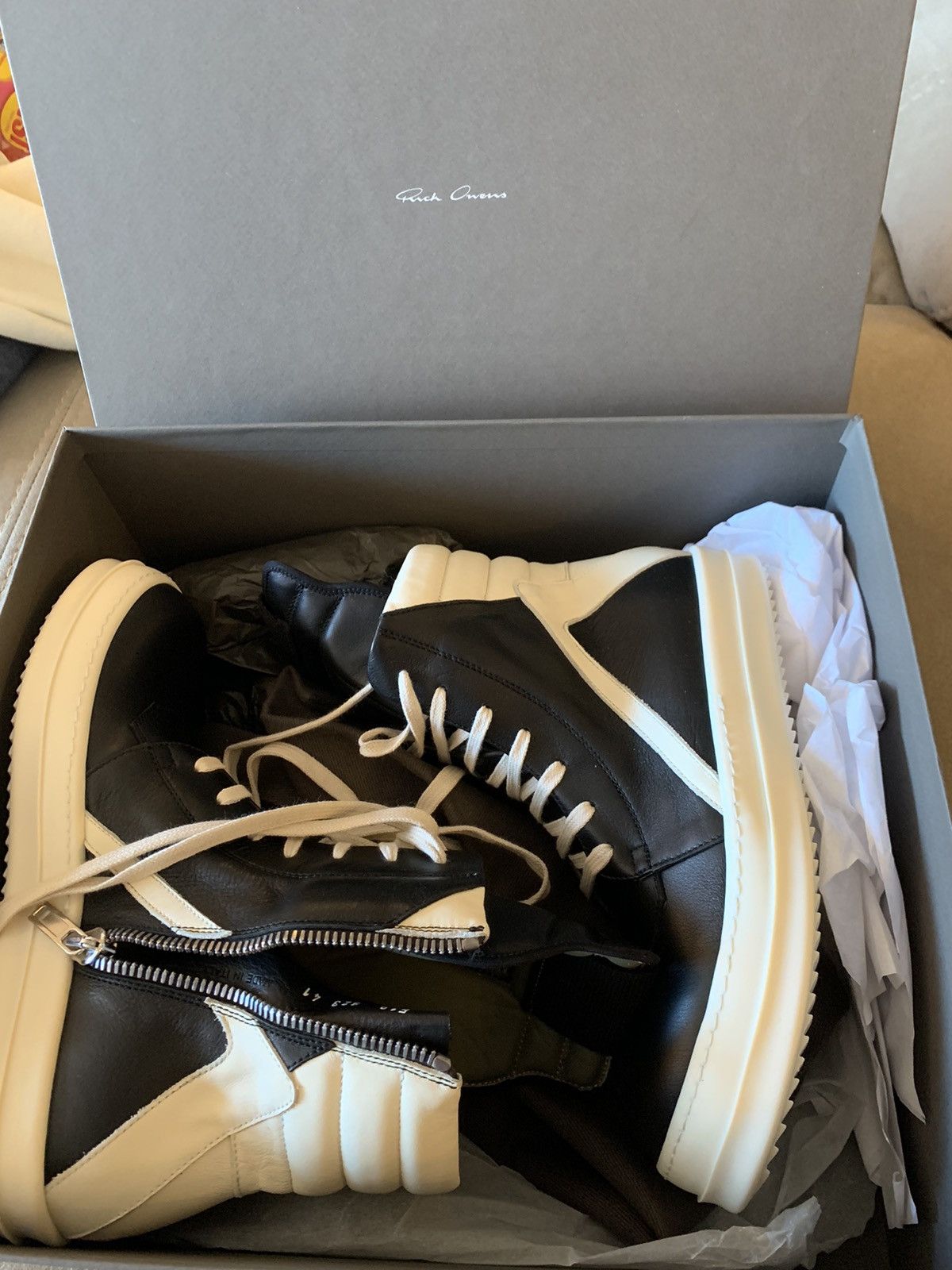 Rick Owens 1 of 1 DS NEW RICK!! RECEIPT, BOX, etc! Rick Owens Geobasket ...
