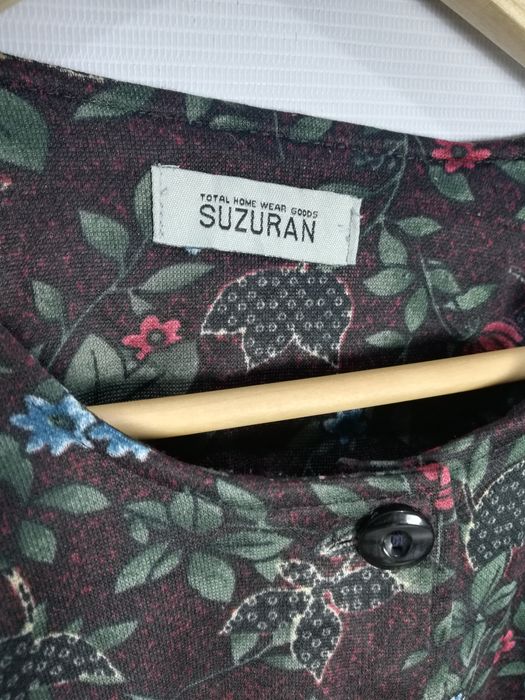 Japanese Brand suzuran floral design nylon polyester bomber style ...