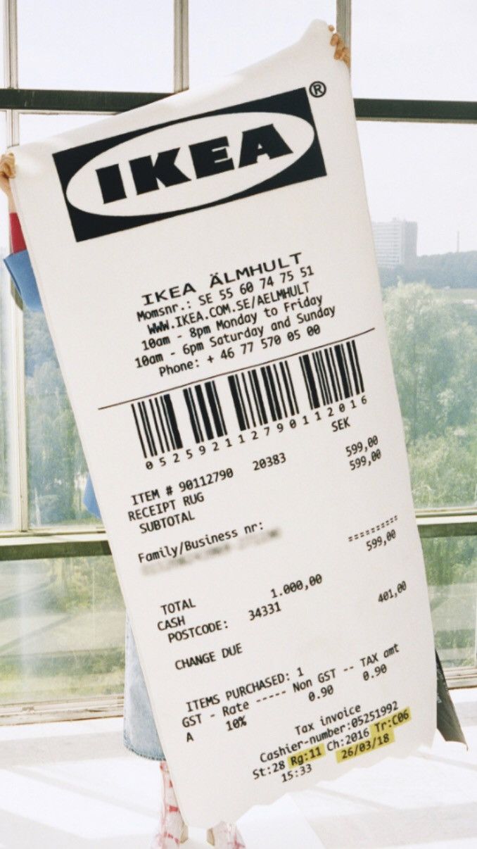 Virgil Abloh MARKERAD Ikea x Virgil Abloh receipt rug | Grailed