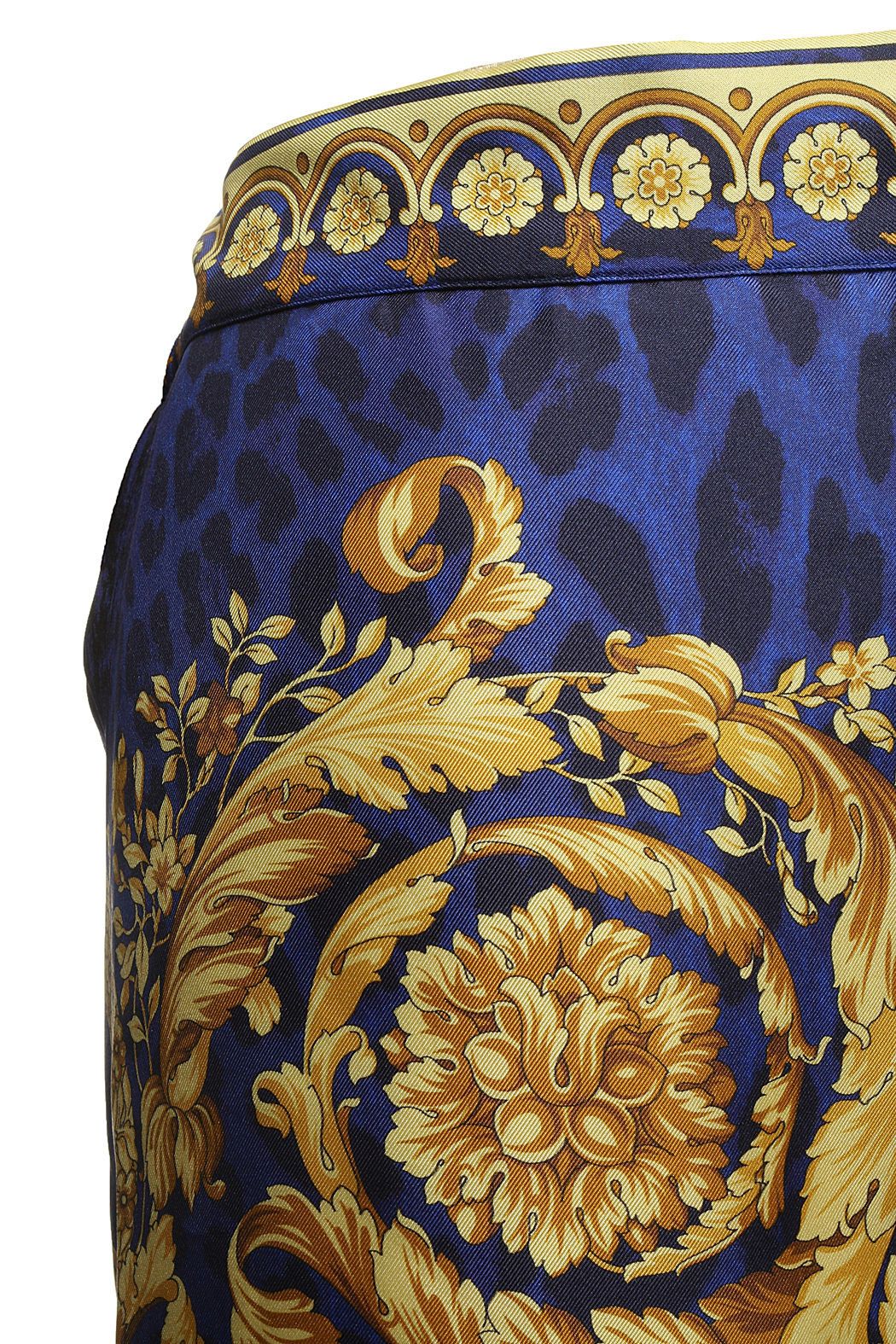 Versace (FULL SET) new VERSACE leopard baroque print silk pyjama shirt ...