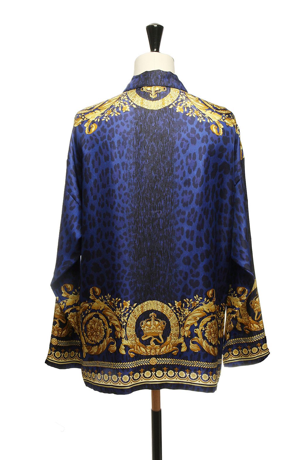 Versace (FULL SET) new VERSACE leopard baroque print silk pyjama shirt ...