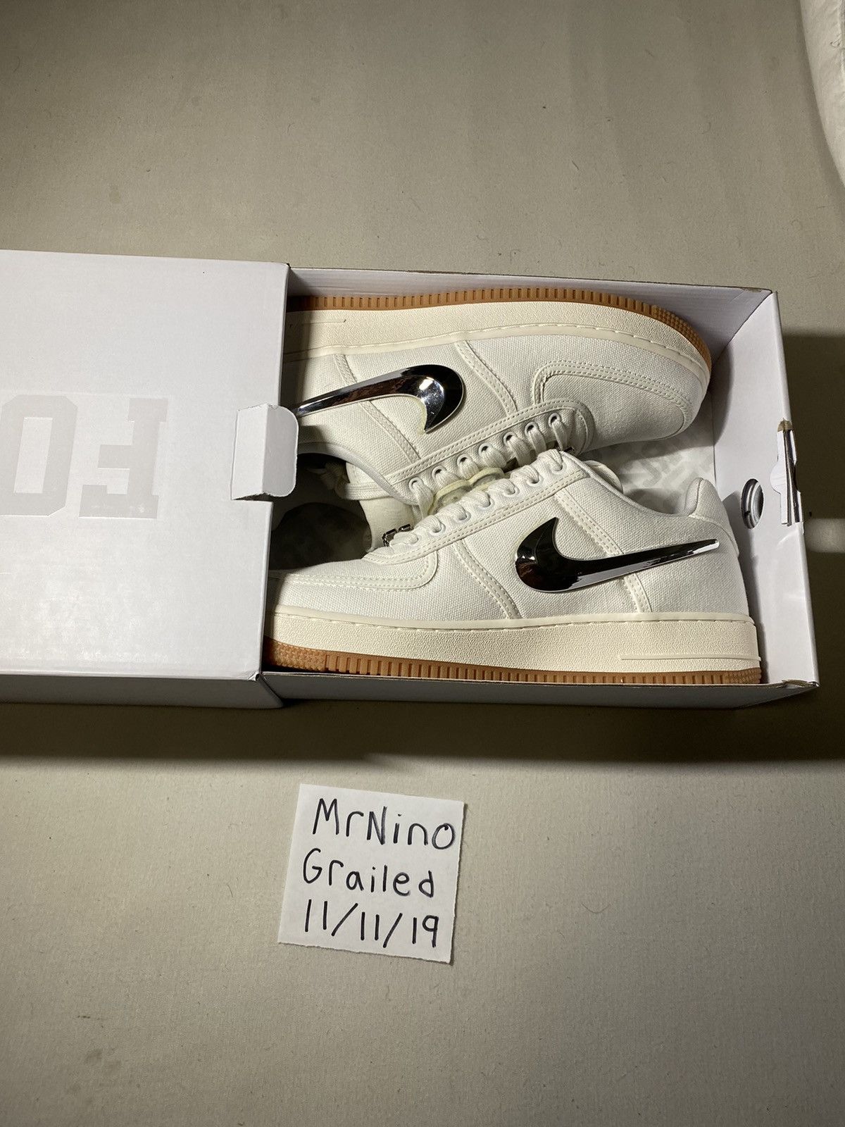 Nike × Travis Scott Travis Scott x Air Force 1 Sail 2018 | Grailed