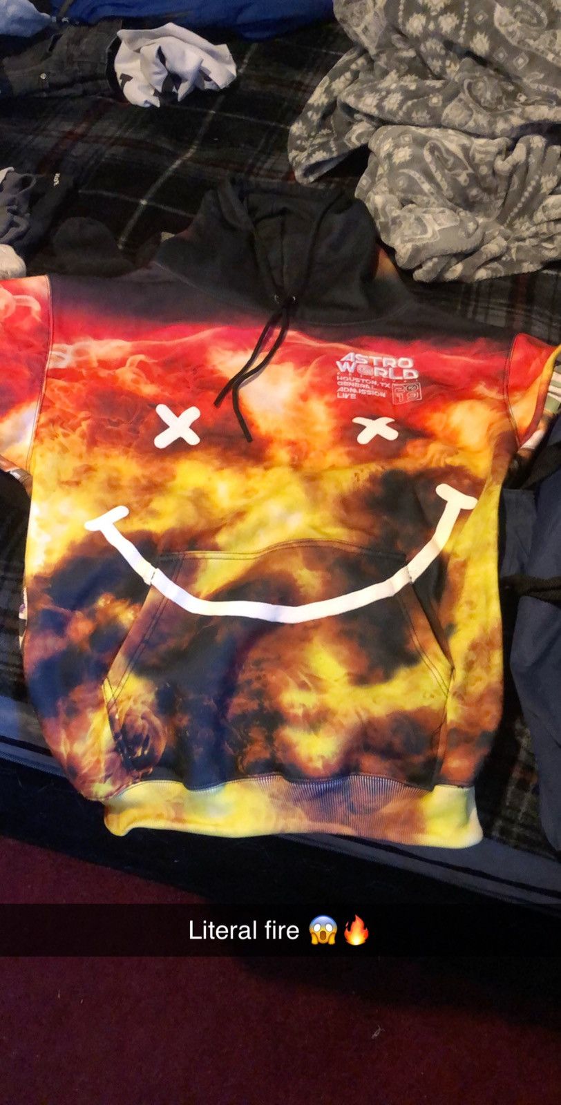 Travis Scott Travis Scott astroworld fest 2019 smiley face hoodie | Grailed