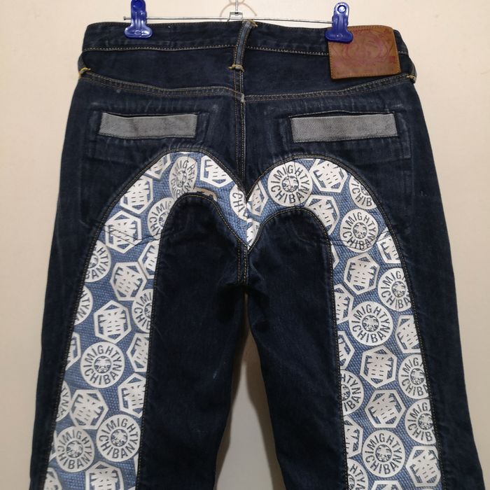 Evisu Evisu Denim Jeans with Mighty Ichiban Daicock | Grailed