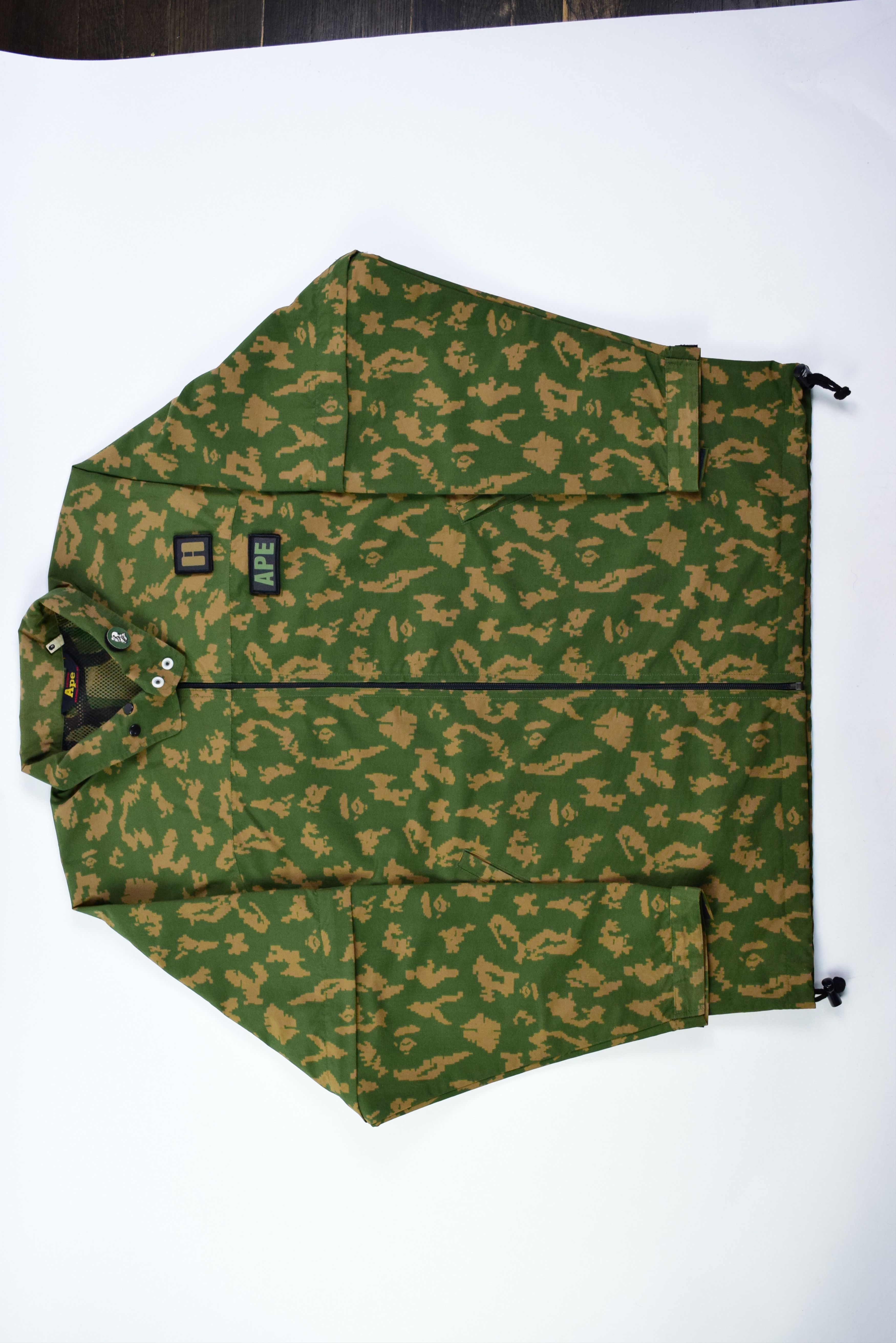 Bape RARE 1999 Bathing Ape Jacket W/ Velcro Patch Digi Camo | Grailed