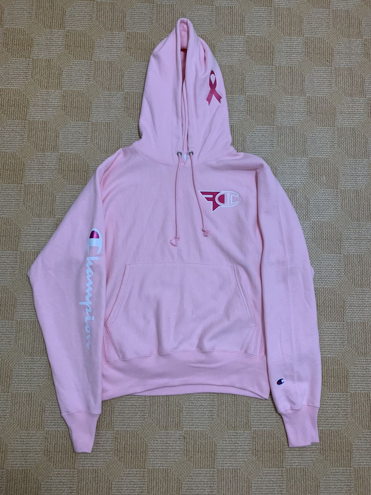 Champion × Faze Faze X Champion Breast Cancer Awareness Hoodie | Grailed