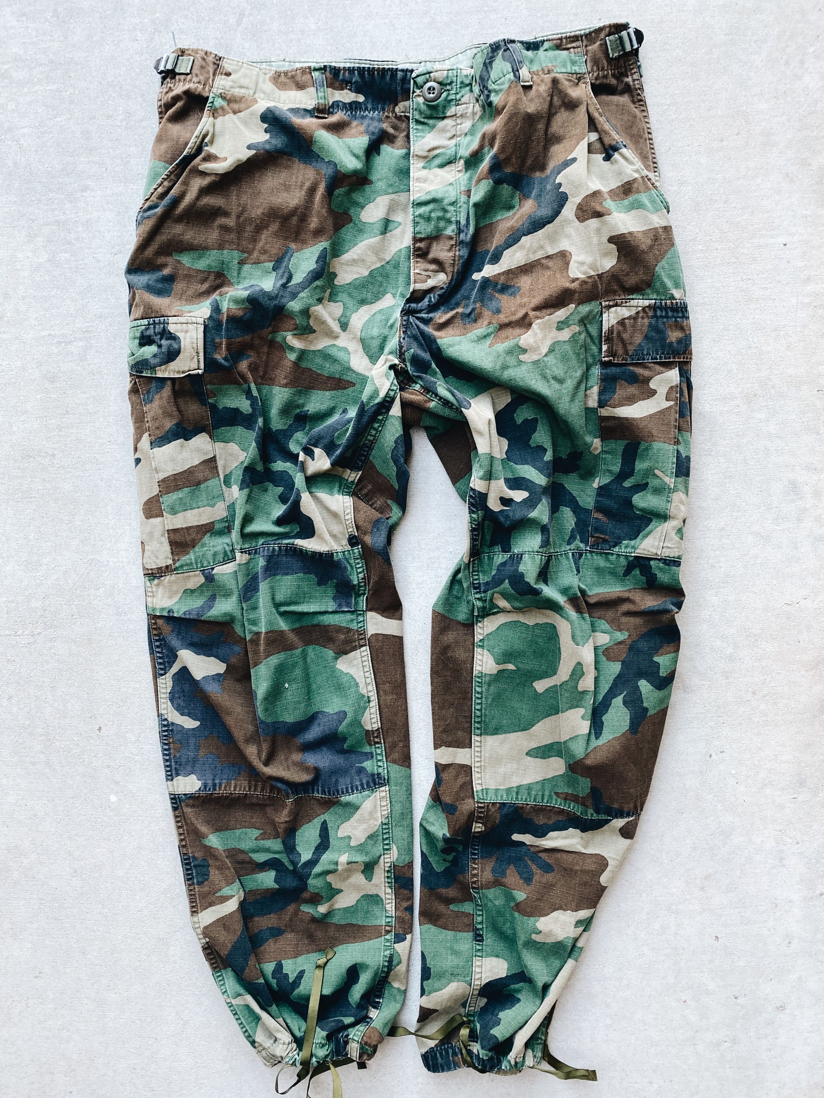 Vintage Vintage 80s BDU Woodland Camo Pants Sz Large | Grailed