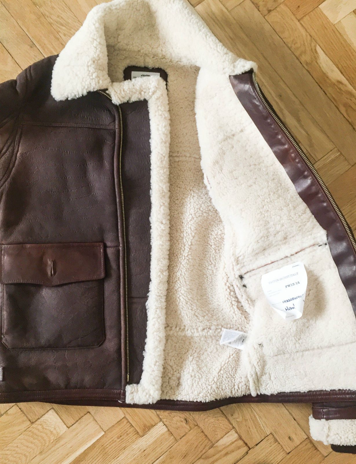 Visvim Patton IT shearling leather jacket | Grailed