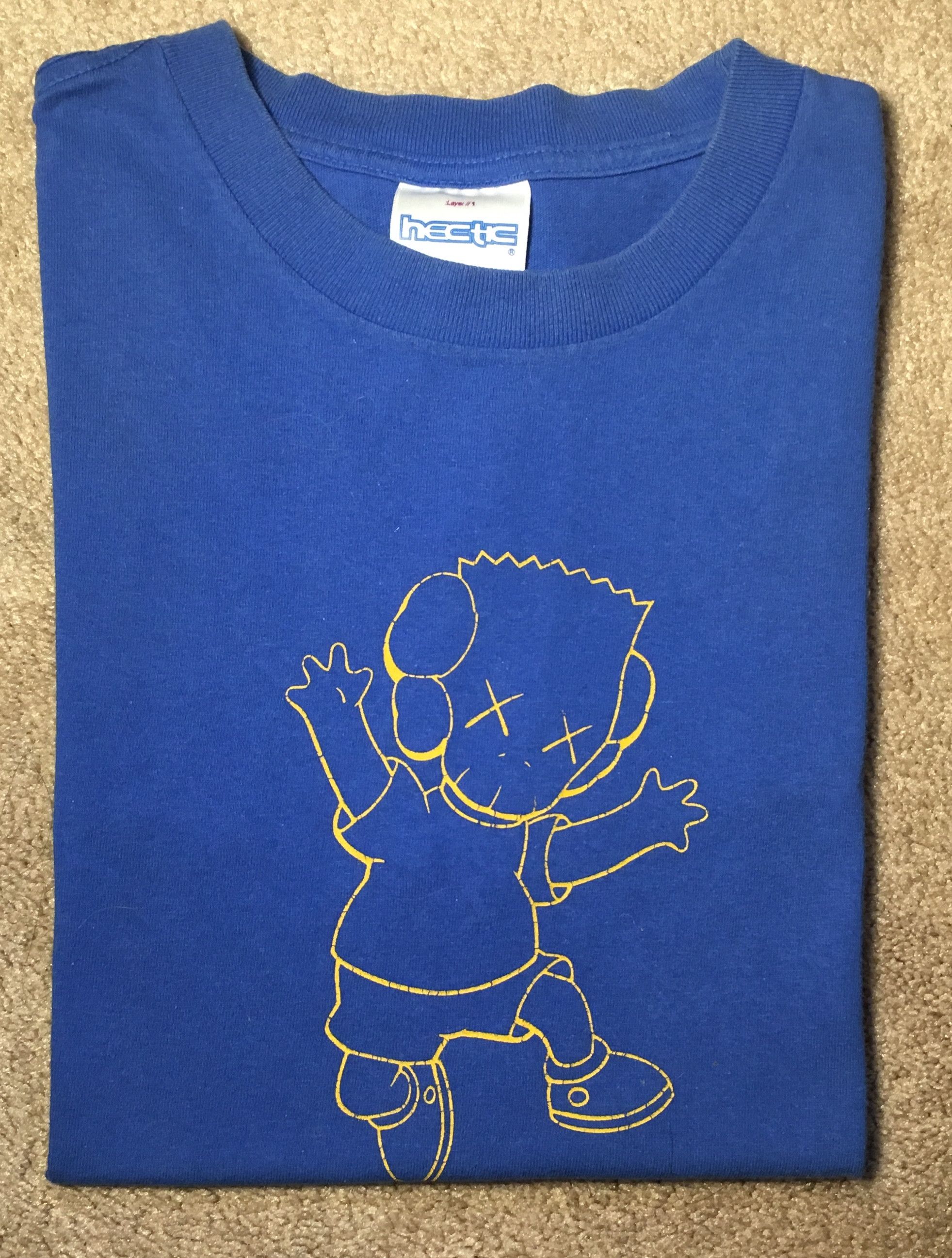Kaws × The Simpsons × Vintage 1999 Kaws Simpsons Bart Tee Blue Medium ...