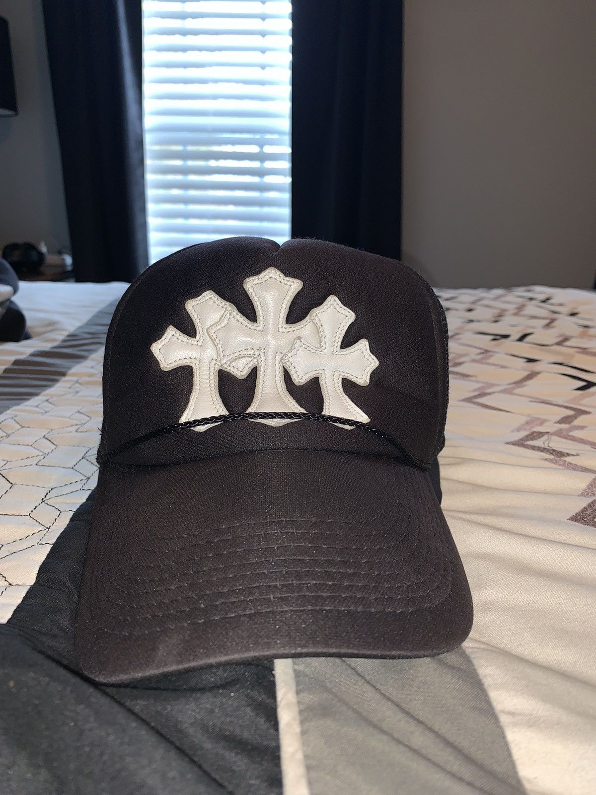 Chrome Hearts Triple Cross Trucker Hat | Grailed