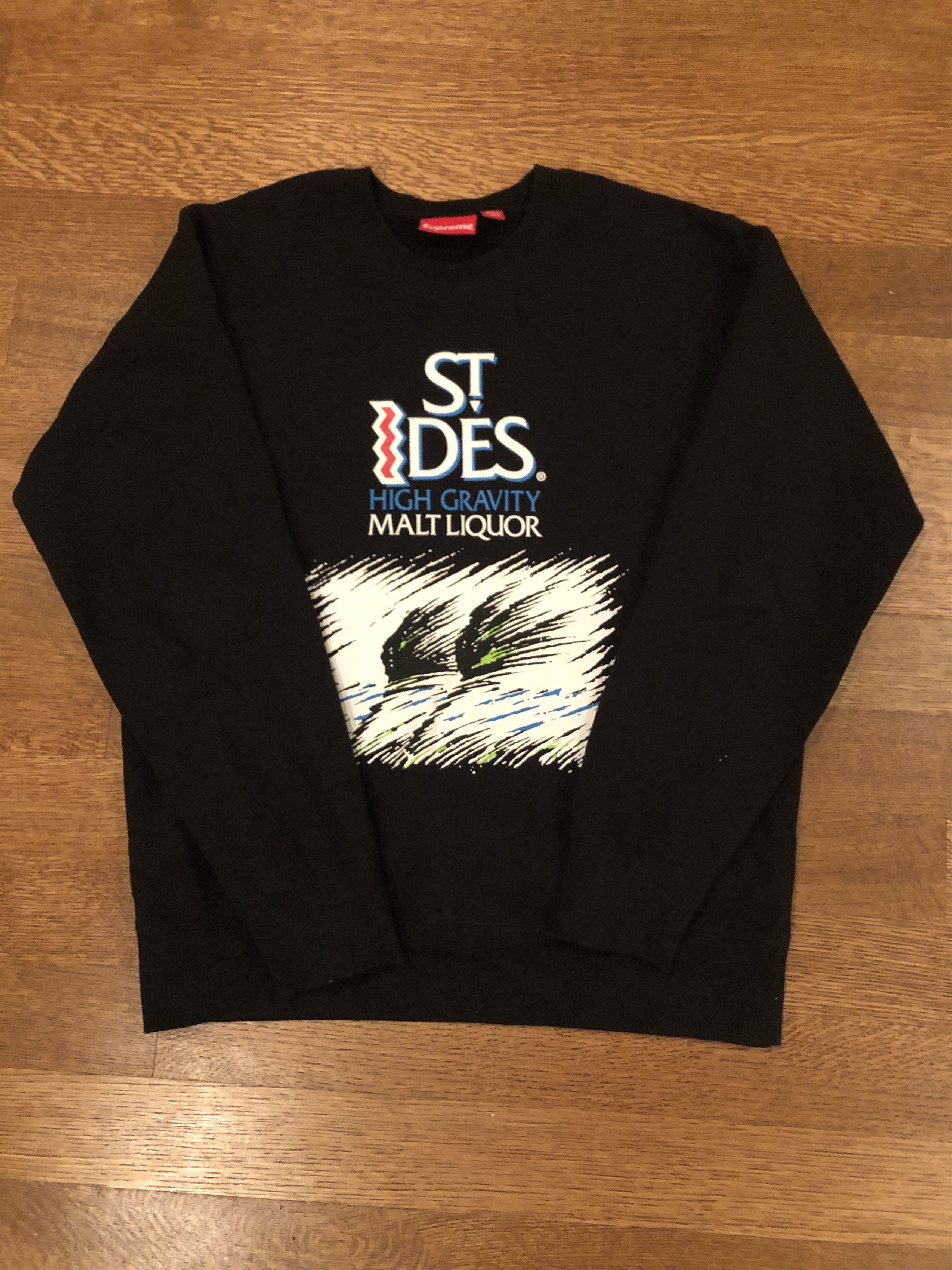 Supreme Supreme St. Ides Crewneck Black | Grailed