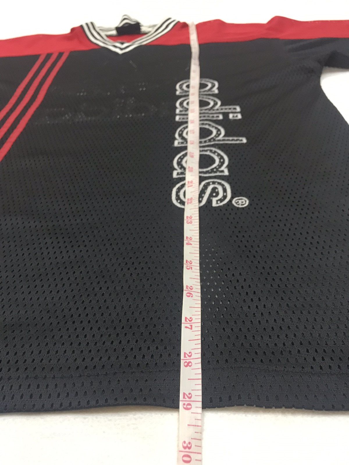 Adidas VINTAGE ADIDAS TREFOIL MESH NET SHIRT JERSEY BIG LOGO | Grailed