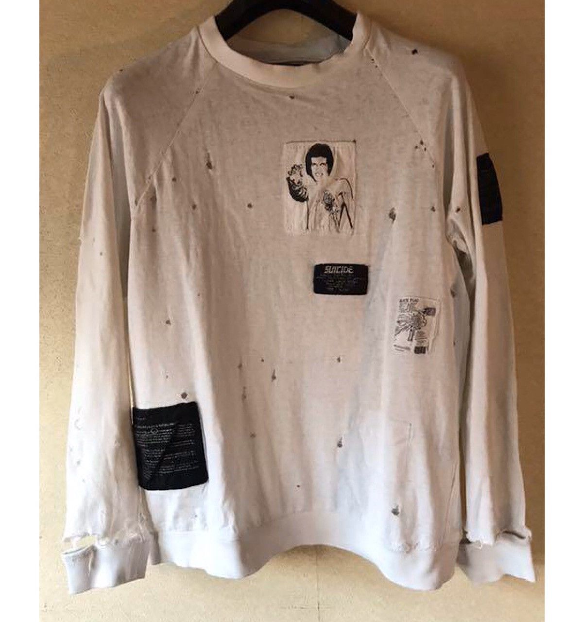 Raf Simons 2001AW "Riot Riot Riot" Patchworked Sweat | Grailed