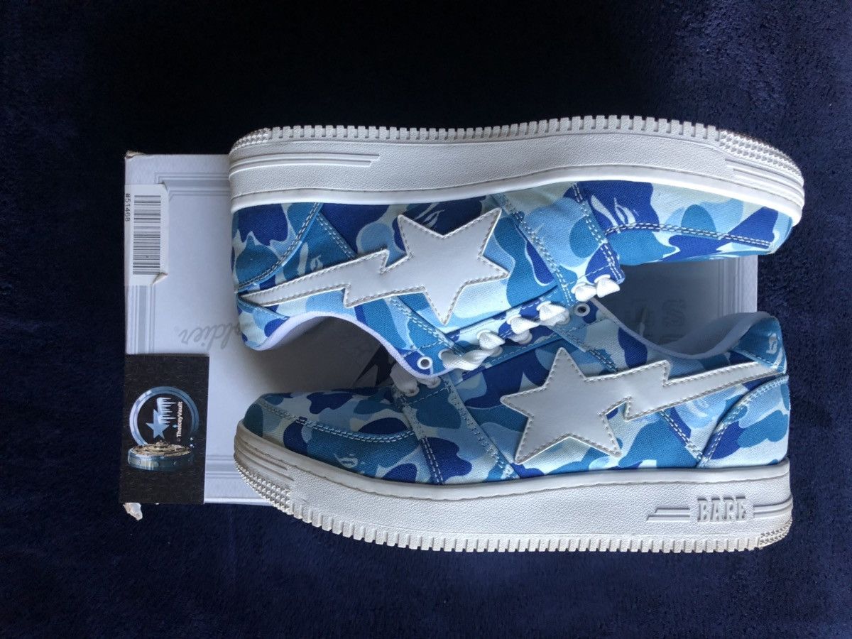 Bape Bape ABC Blue Camo Bapestas | Grailed