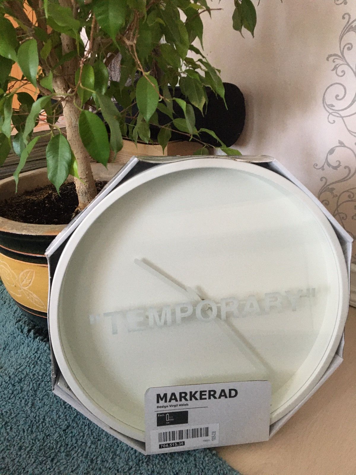 Ikea × Virgil Abloh Off-White x IKEA "TEMPORARY" Clocks | Grailed