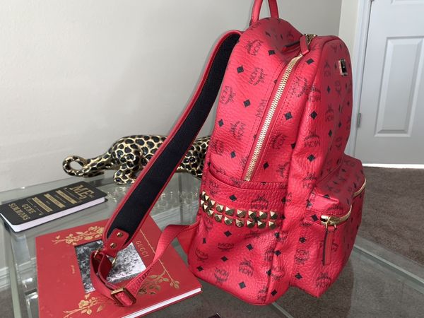 MCM Red MCM Anniversary Backpack | Grailed